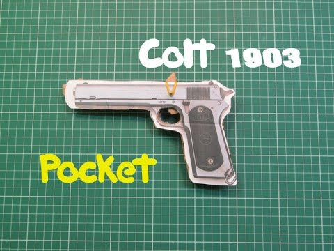 How to Make a Cardboard Gun (Colt 1903 Pocket Hammer) - Easy - YouTube