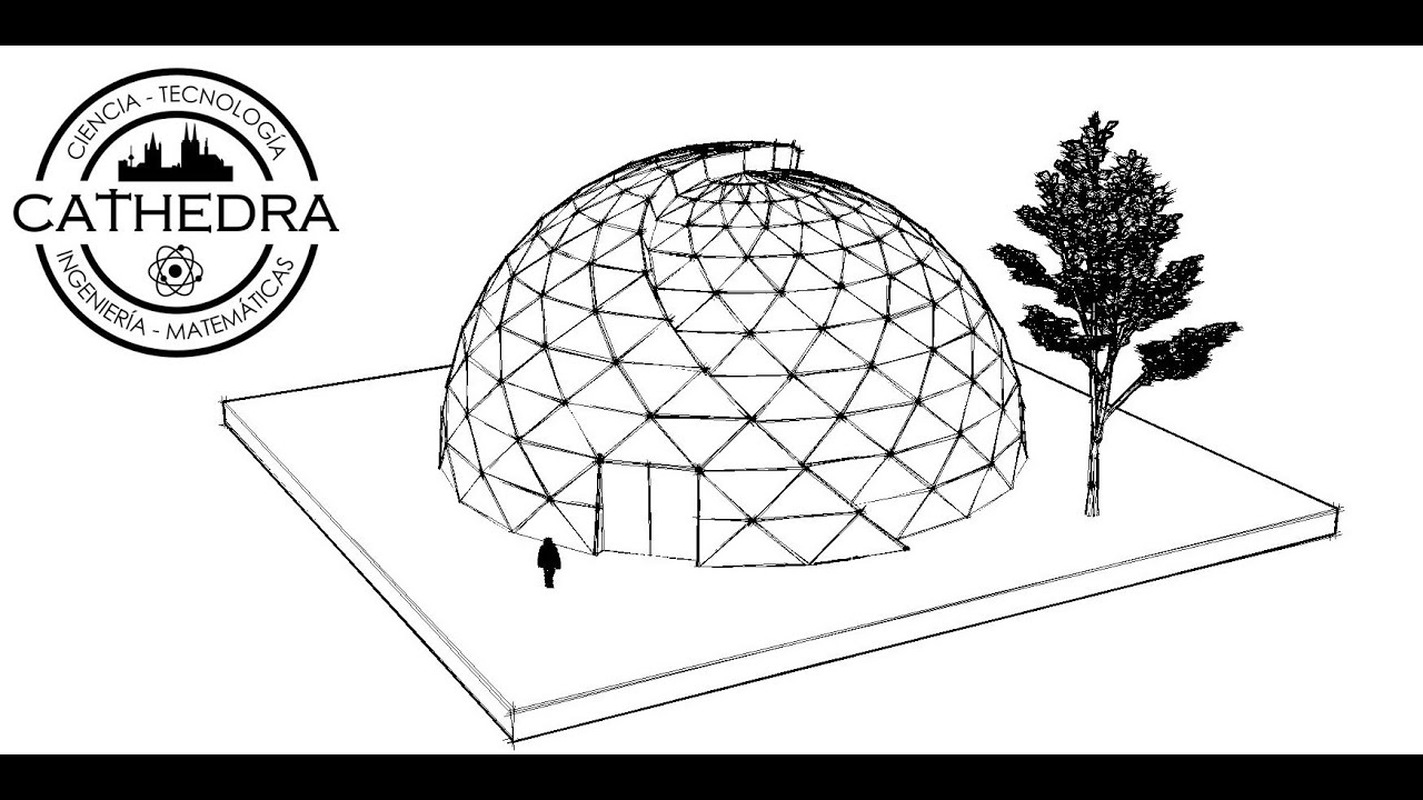 CSE-1.3 Domo de geometría Lamella con cambio de radio en su superficie ...