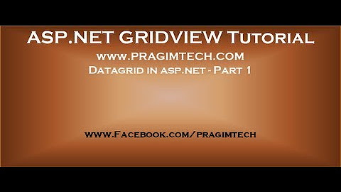ASP.NET GridView Tutorial - YouTube