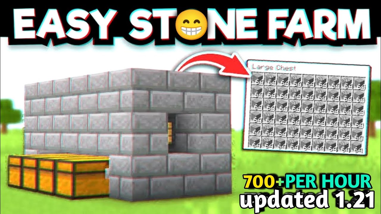 Minecraft: EASY STONE GENERATOR FARM FOR ANY WORLD Tutorial 1.21+ - YouTube