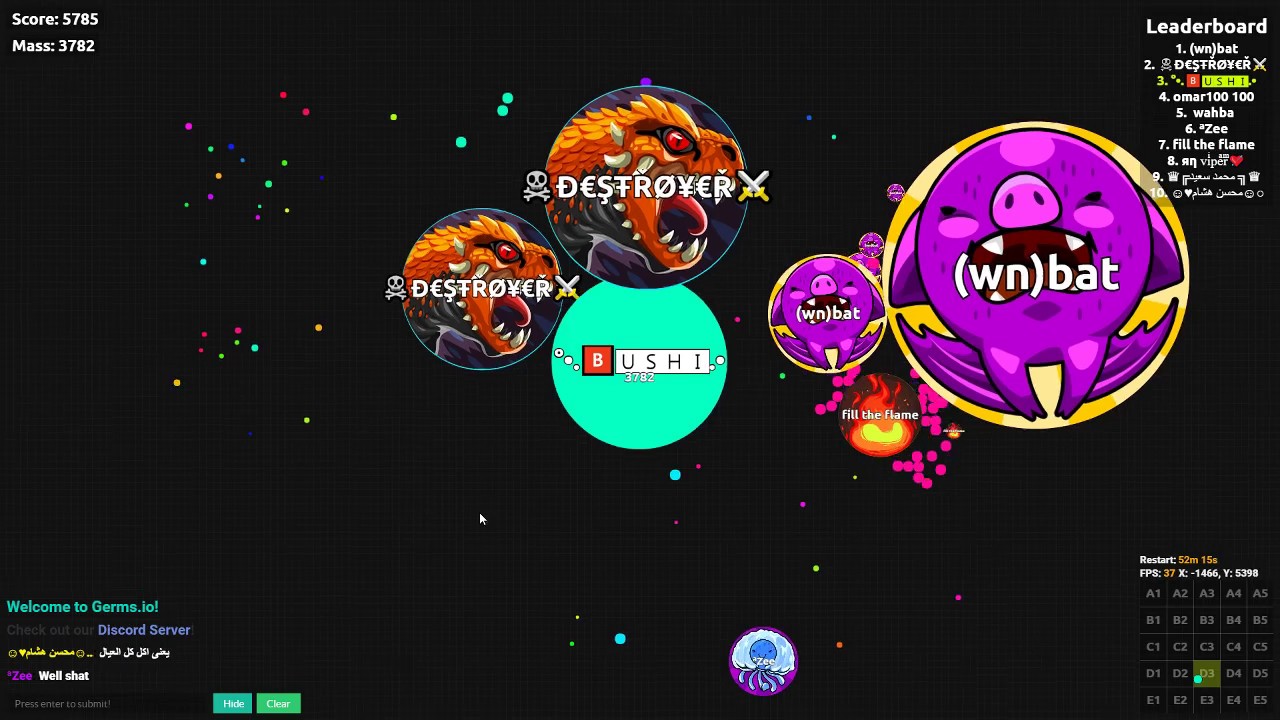 Germs.io ~ Gameplay [Uncut] Teaming with My friends! - YouTube