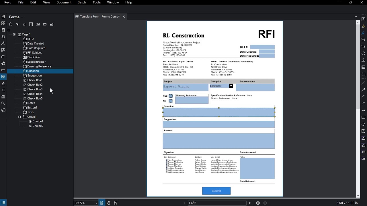 PFD Forms with Bluebeam Revu - YouTube