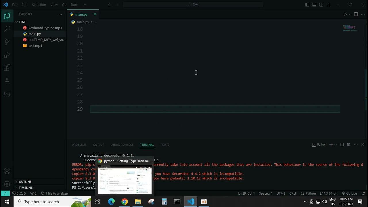 Solved Typeerror Must Be Real Number Not Nonetype Moviepy Youtube