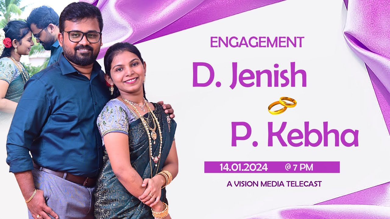 Jenish - Kebha | Engagement Ceremony💍 | Live Telecast | Vision Media ...