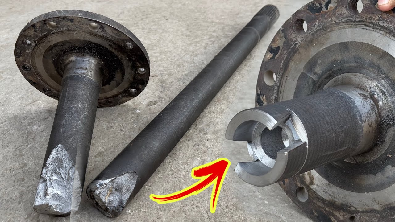 How Mechanic Distinctive Repaired Broken Truck Wheel Axle by Showing ...