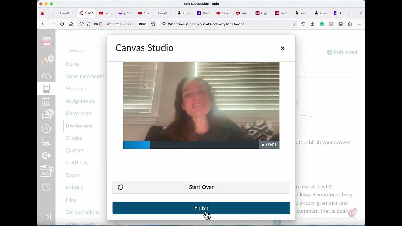 How to do Webcam Capture in Canvas Assignments - YouTube
