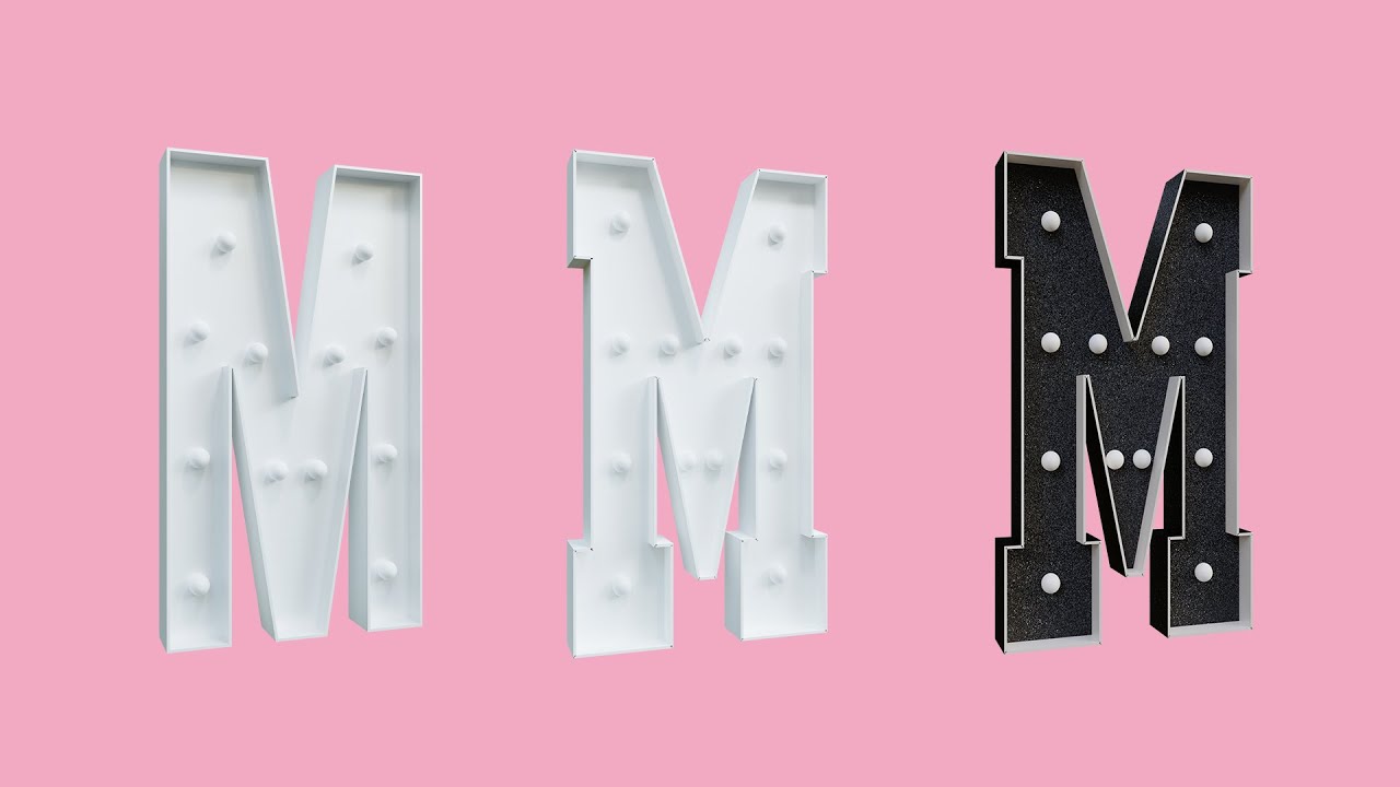 Marquee Letter M DIY Tutorial - YouTube