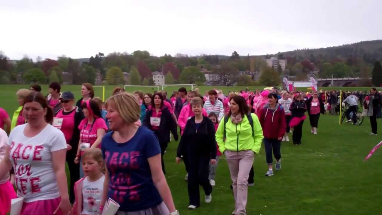 Race For Life North Inch Park Perth Perthshire Scotland - YouTube