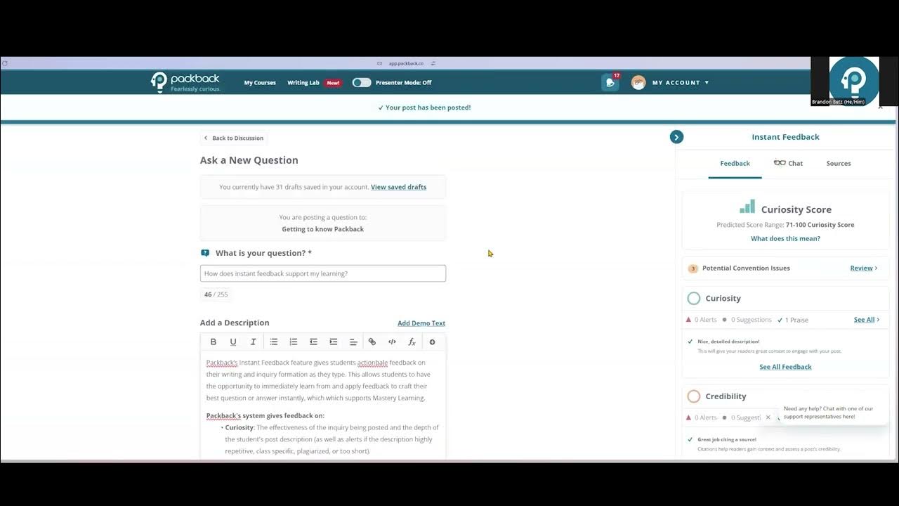 Packback In-Depth Tutorial: Packback Questions - YouTube