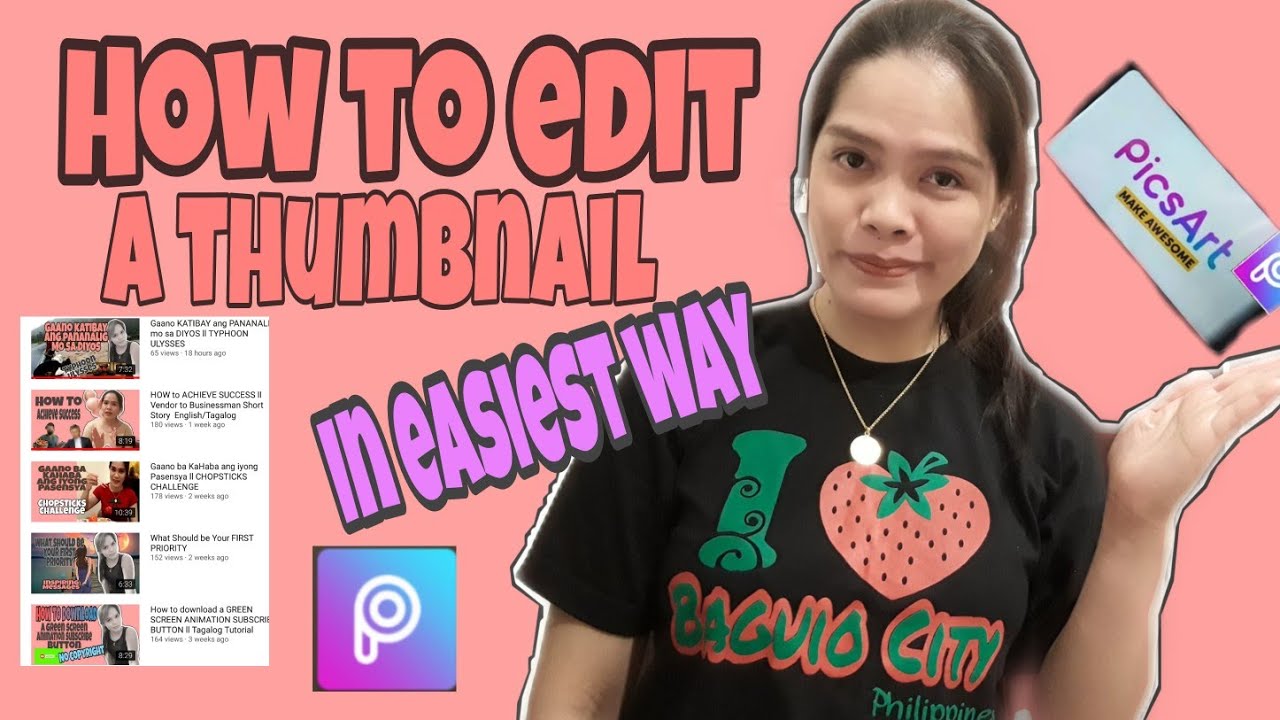 🗨How To EDIT a THUMBNAIL ll The Easiest Way (For The BEGINNERS) TAGALOG ...