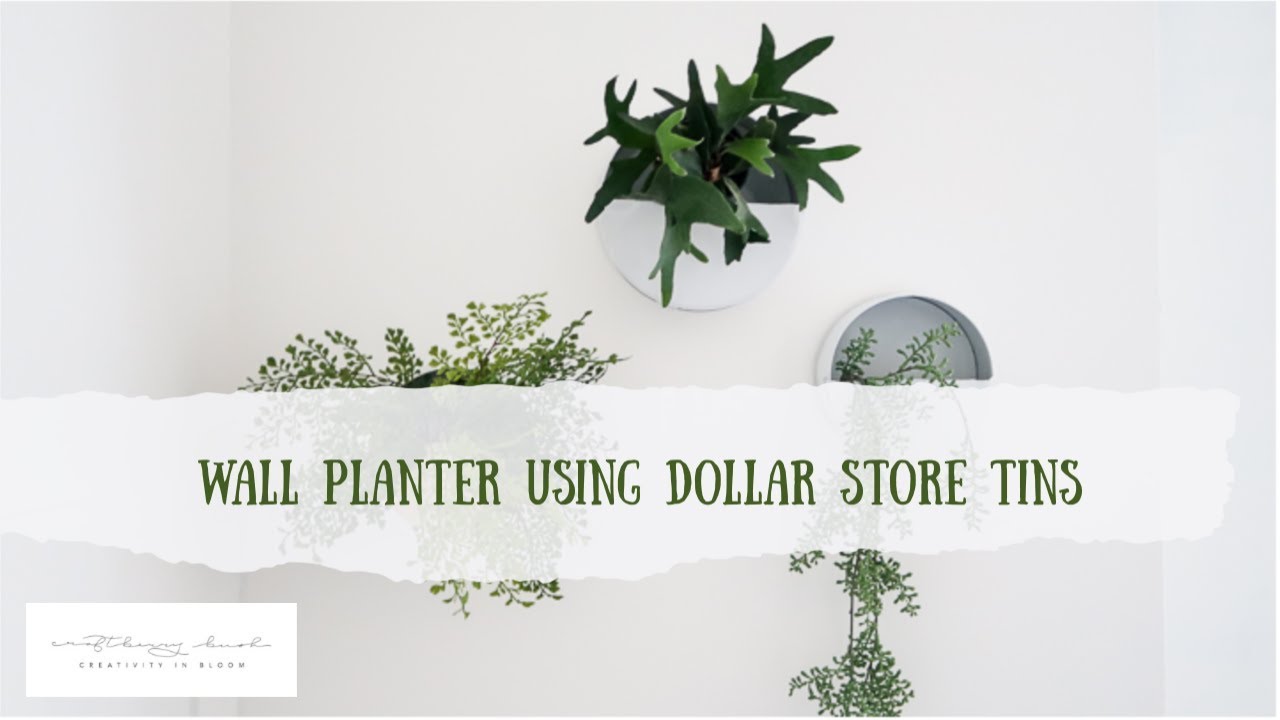 Wall planter using Dollar Store cookie tin - YouTube