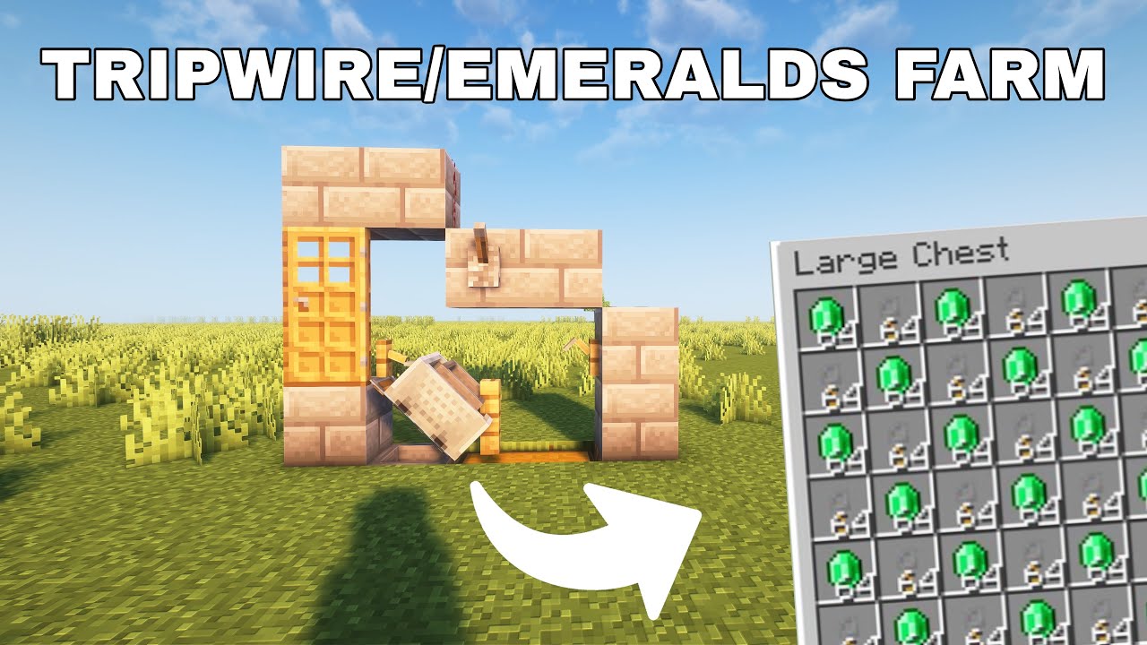Easy Tripwire & Emerald Farm in Minecraft 1.21.10 - YouTube