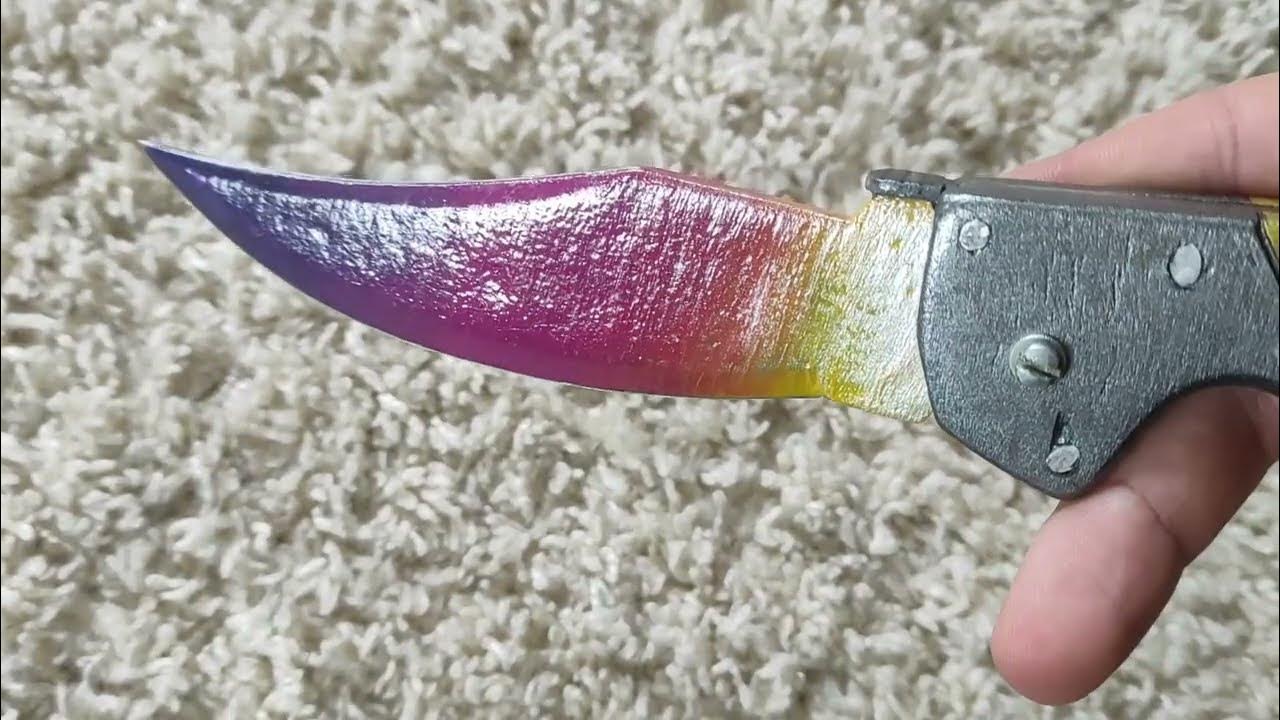 Karambit | Gamma Doppler and Falchion Knife | Fade from CS:GO in real life! - YouTube