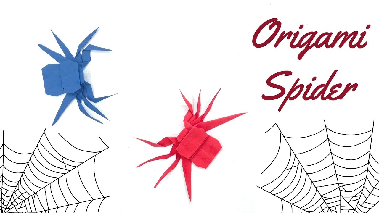 Origami paper spider with Sky - YouTube