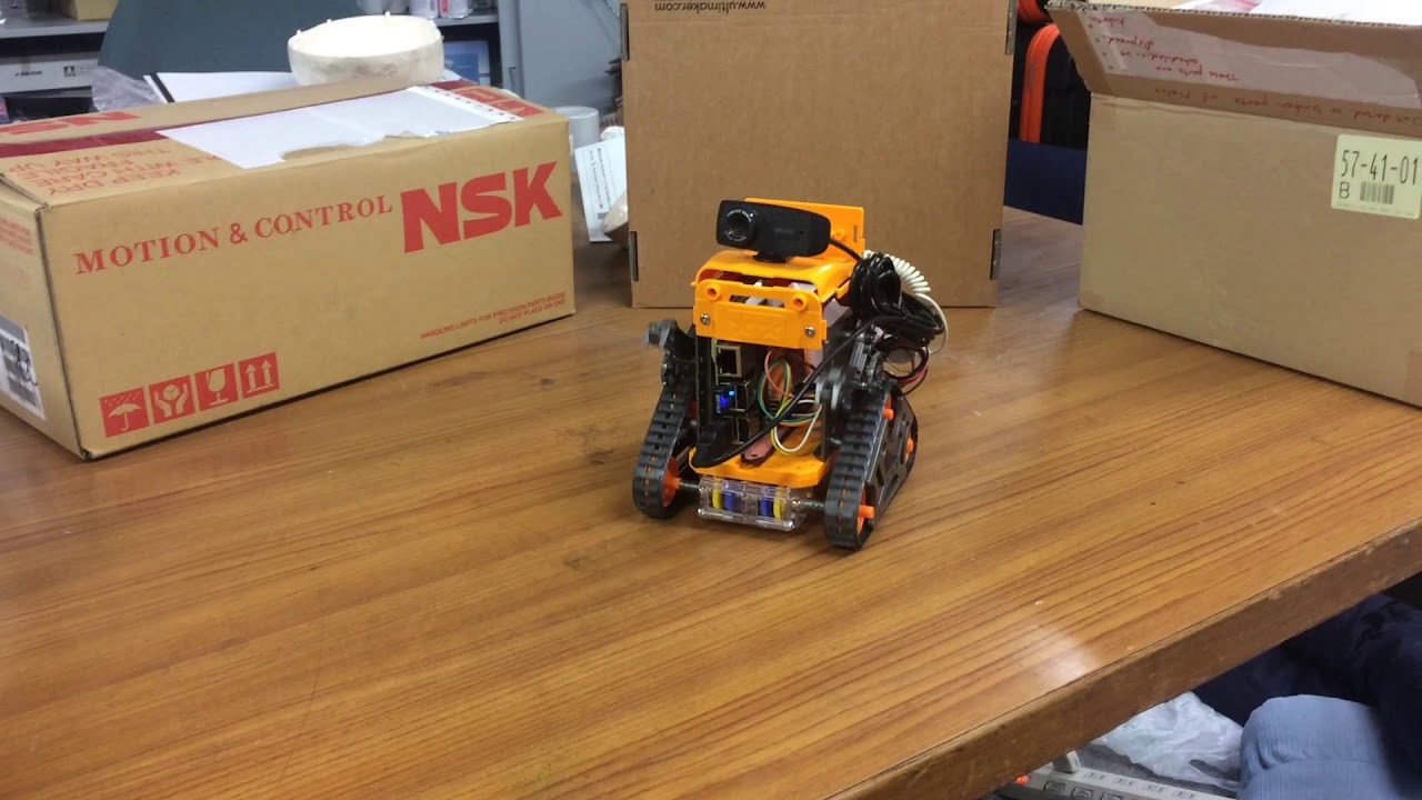 test run of tamiya cam robot controlled with RaspberryPi - YouTube
