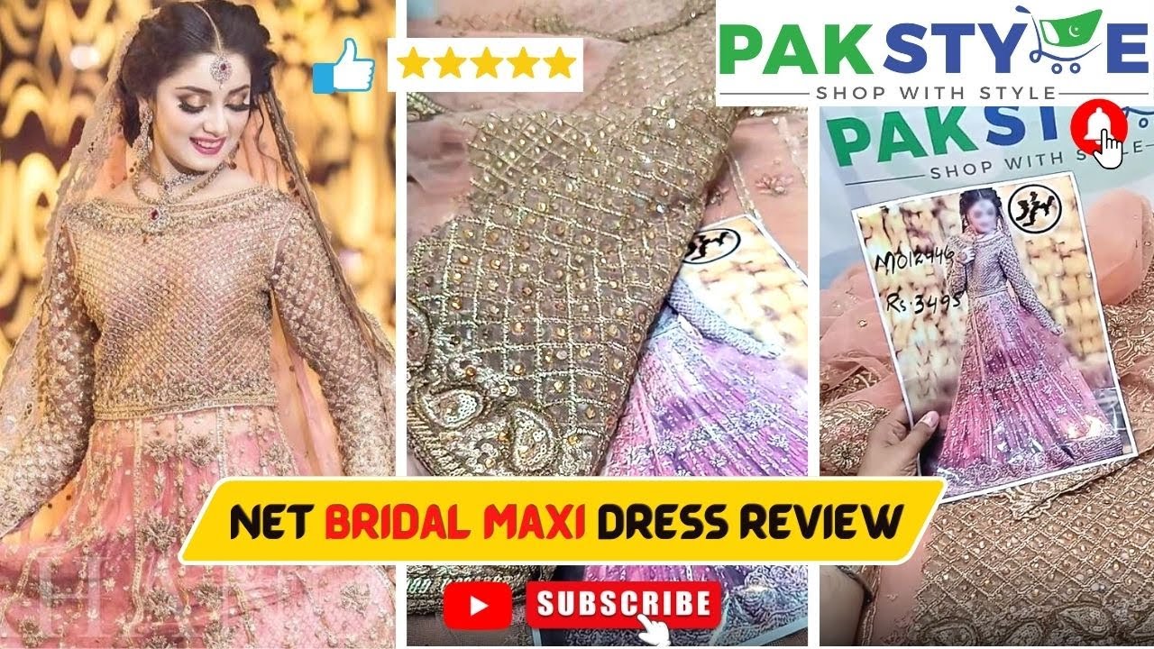 Designer NET Maxi Dresses Review | Pakistani Maxi Dress Designs | Net ...