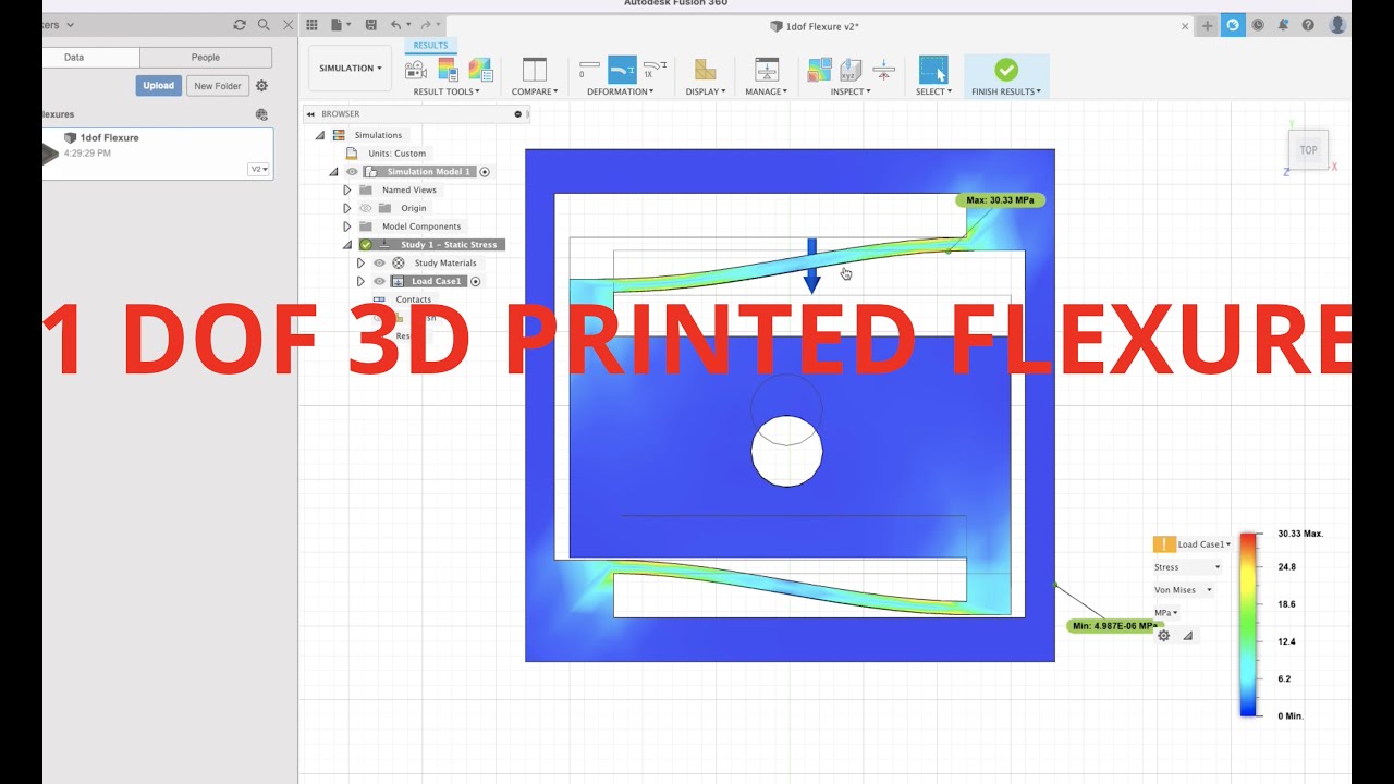Designing 3D printed flexures in PETG - 1DOF - YouTube