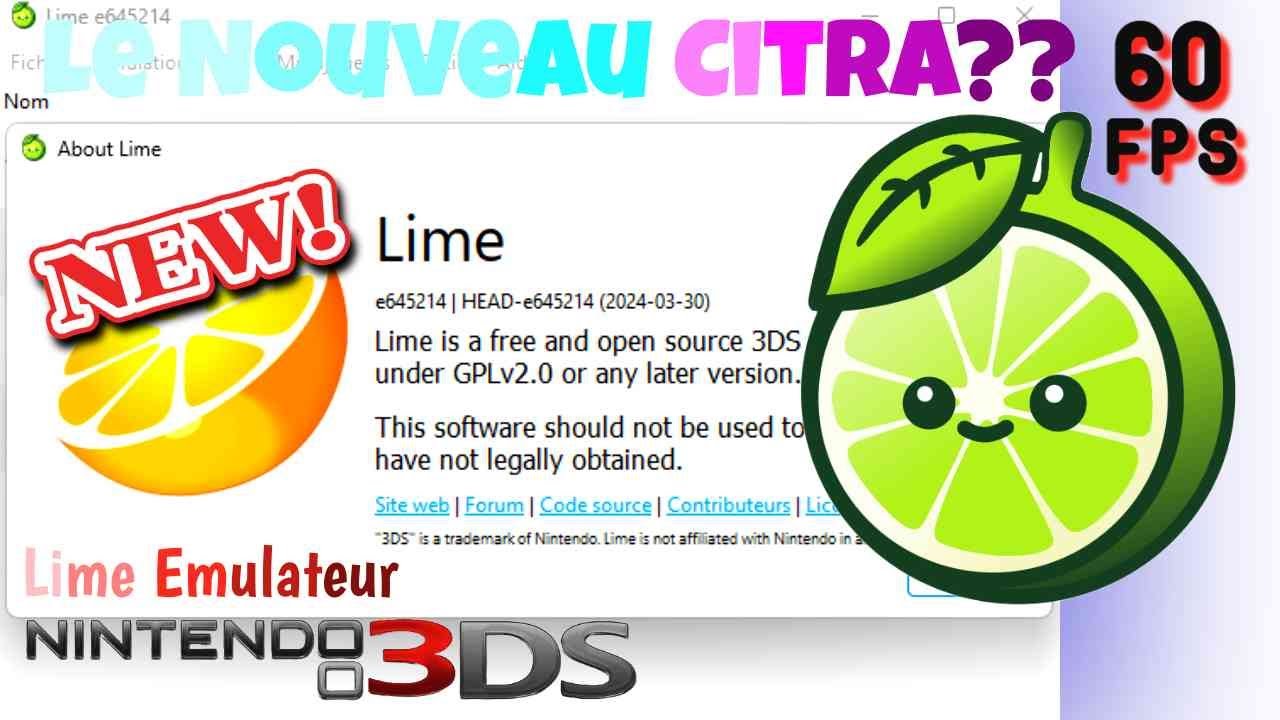 ⚠️Lime -- Officiel -- Nouvel émulateur Nintendo 3DS ?? Mieux que Citra ...
