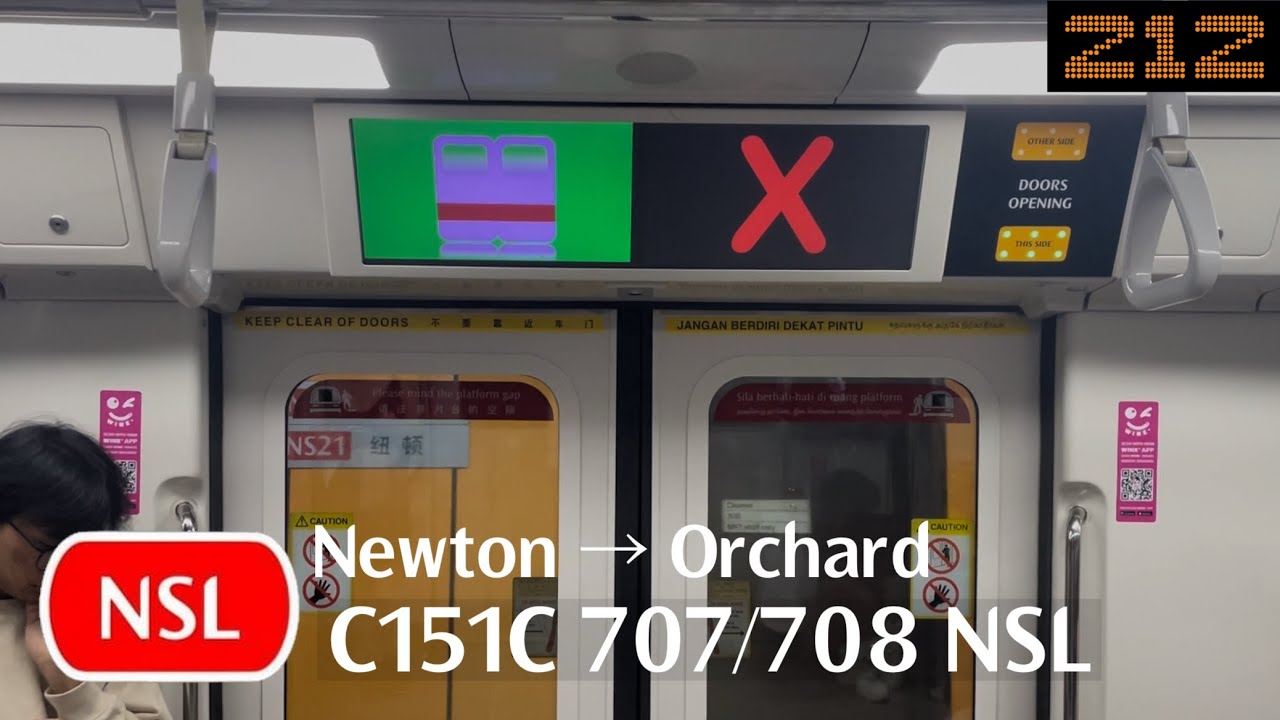 [SMRT][Green STARiS] C151C 707/708 NSL [Newton - Orchard] - YouTube
