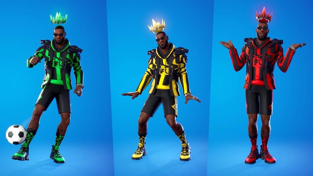 Lebron James Skin Showcase with Emotes and Dances | FFC Lebron James ...