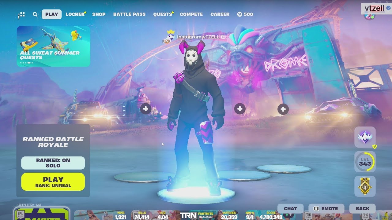 Rabbit Raider LIVE on Fortnite ( 200 Crown Wins ) * RANK UNREAL * Use ...