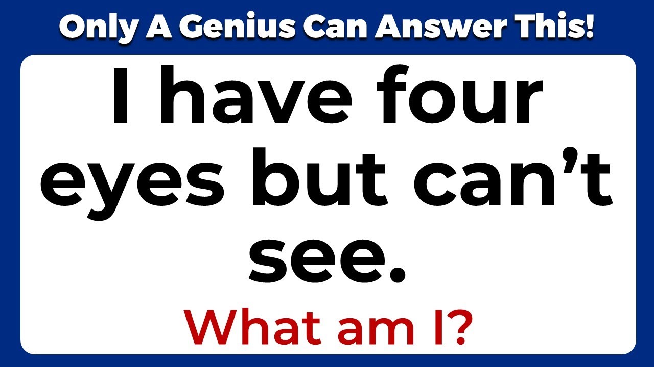 ONLY A GENIUS CAN ANSWER THESE 10 TRICKY RIDDLES | Riddles Quiz - Part ...