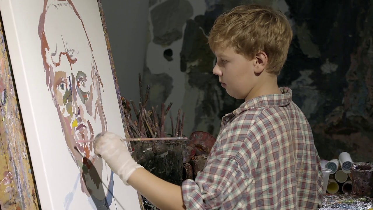 Ben Quilty/ Joe Quilty painting Ben - YouTube
