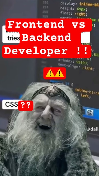 Frontend vs Backend Developer ! - YouTube