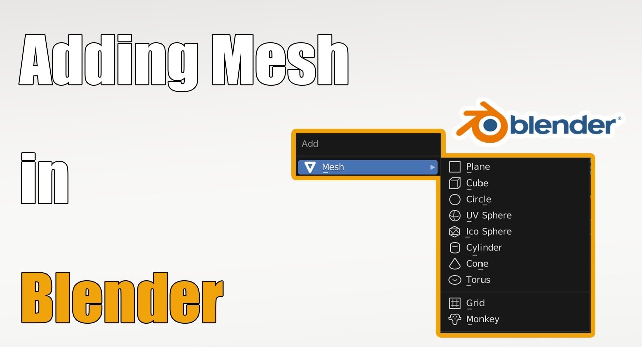 Adding Mesh in Blender - 13# - YouTube