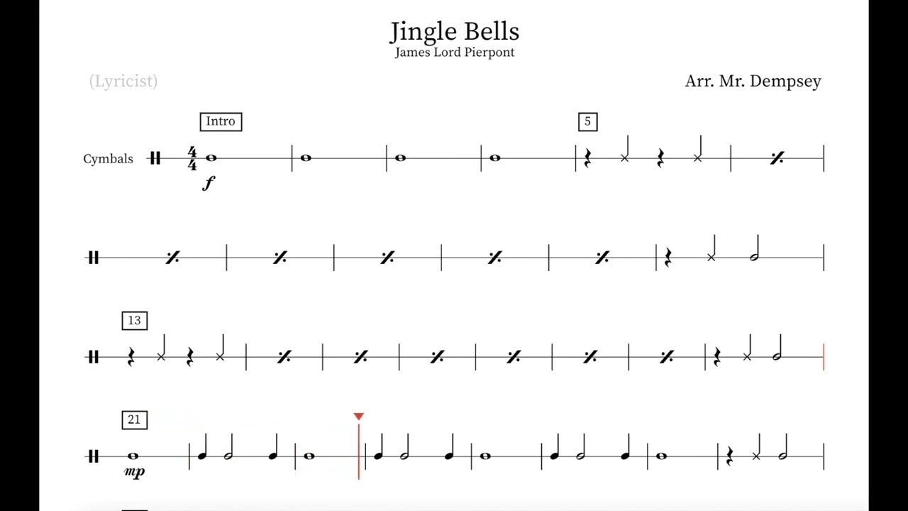 Cymbals - Jingle Bells - Play Along - YouTube