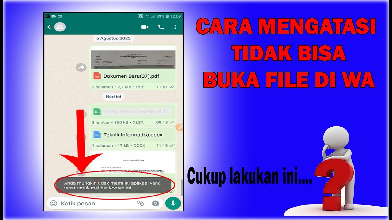 CARA MENGATASI TIDAK BISA BUKA FILE DI WA #carabukafile #tipstrik - YouTube