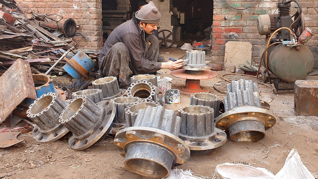 How To Make A Wheel Hub For Heavy Truck | Machining And Holing - YouTube