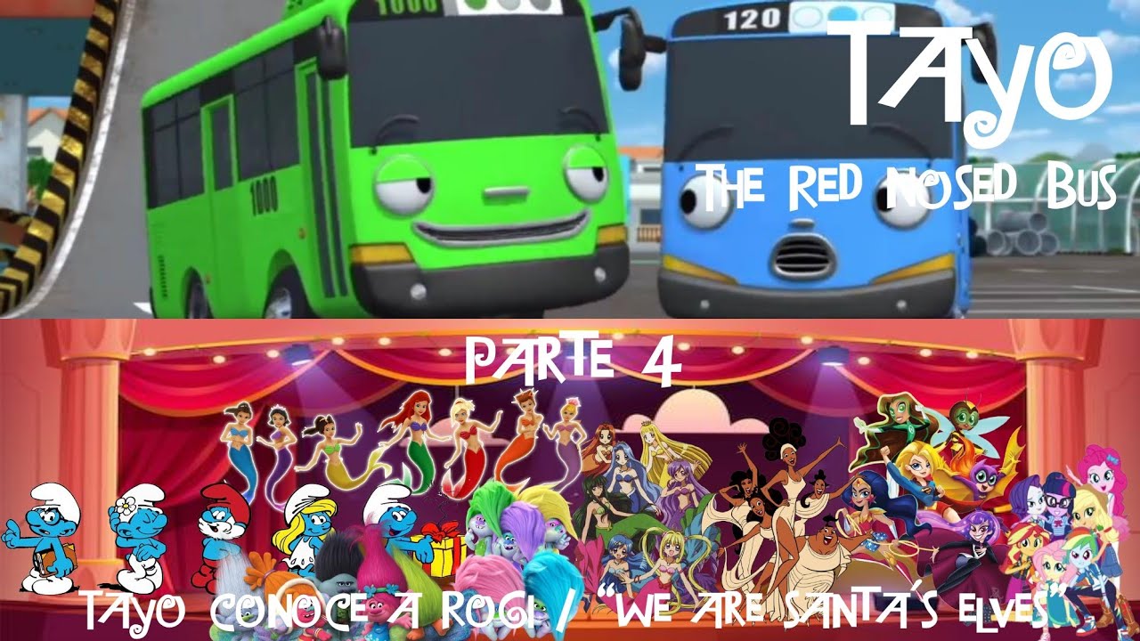 Tayo The Red Nosed Bus (1964) 🎄🦌🚌 Parte 4 Tayo conoce a Rogi/🎶We Are ...