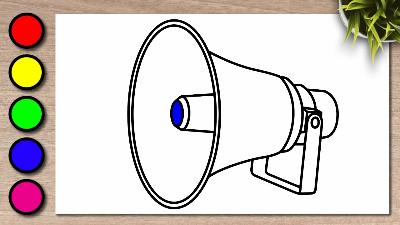 Cone Speaker Drawing and Coloring - How to Draw Toa - Learn to Draw Toa ...