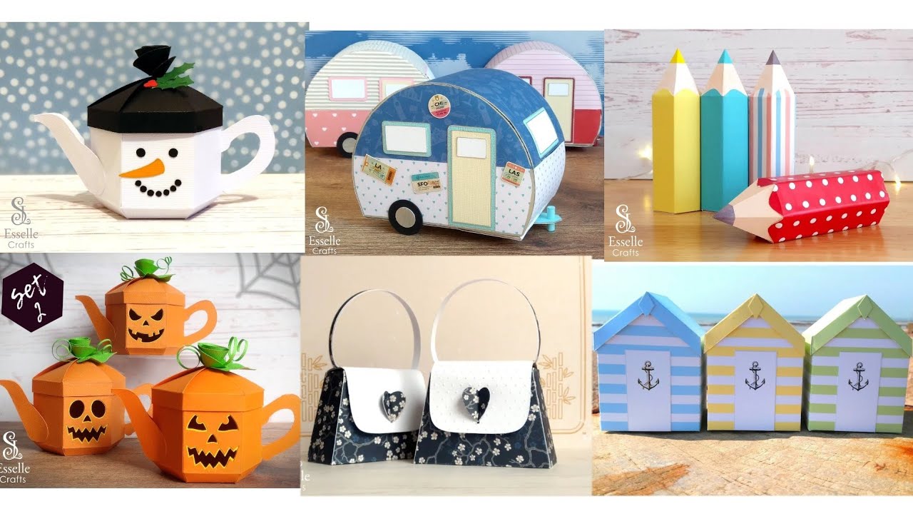 Beautiful 3D Paper Craft from EsselleCrafts - YouTube