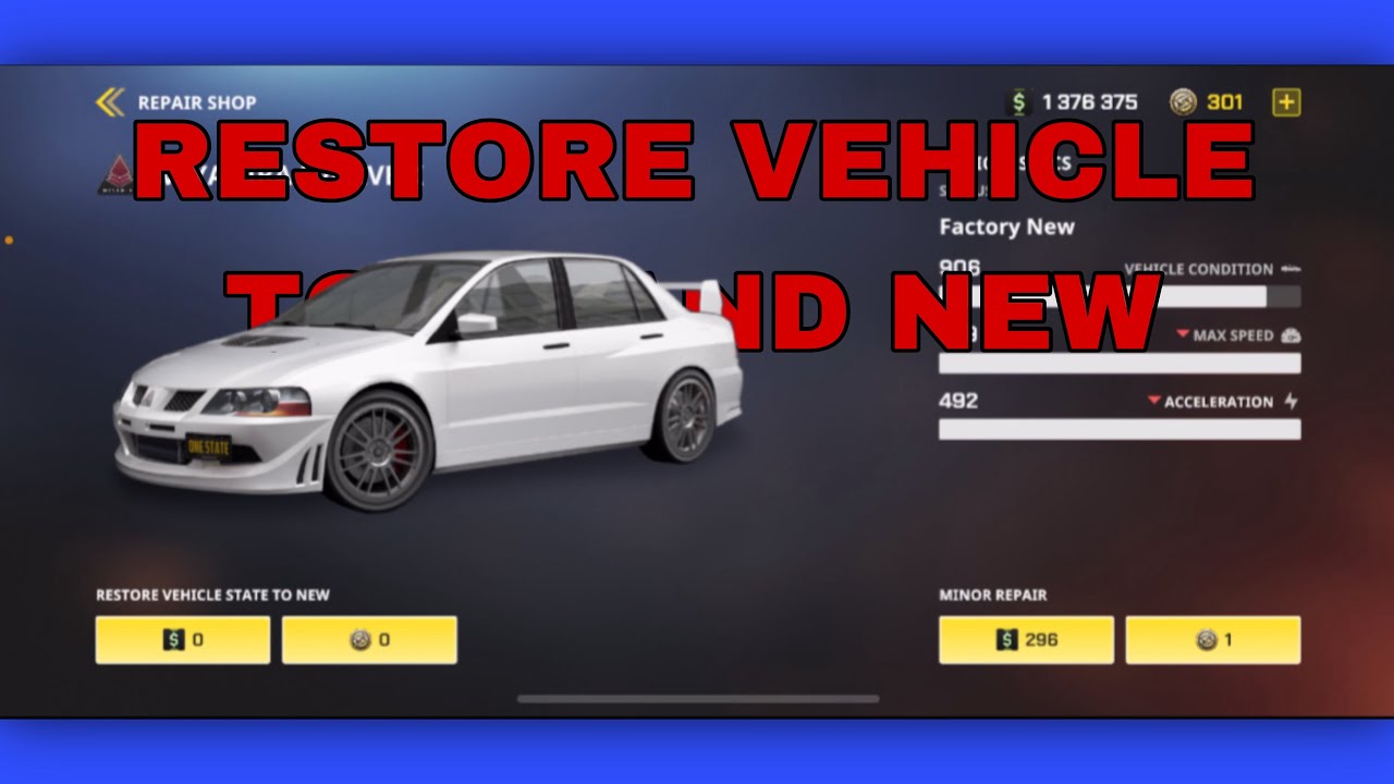 How To Restore Vehicle State to BRAND NEW in One State RP - YouTube