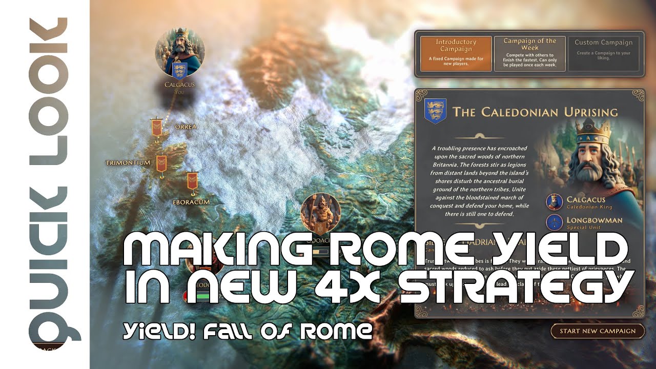 Making Rome Yield in NEW 4X Strategy game Yield! Fall of Rome Gameplay ...