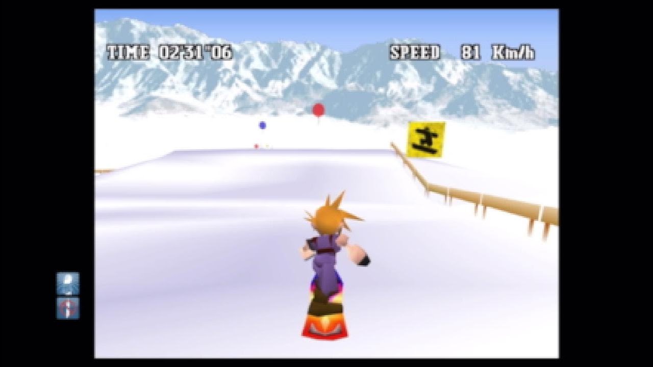 Final Fantasy VII Snowboarding feat cute Chocobo snowmen - YouTube