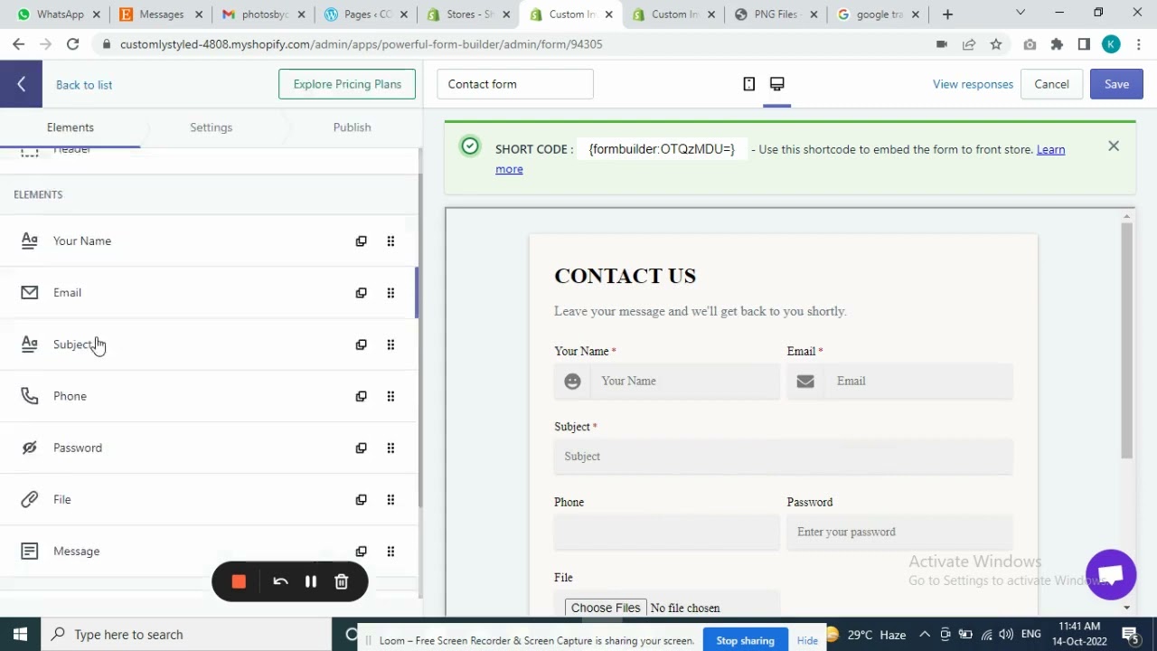 how to use contact form app in shopify theme - YouTube