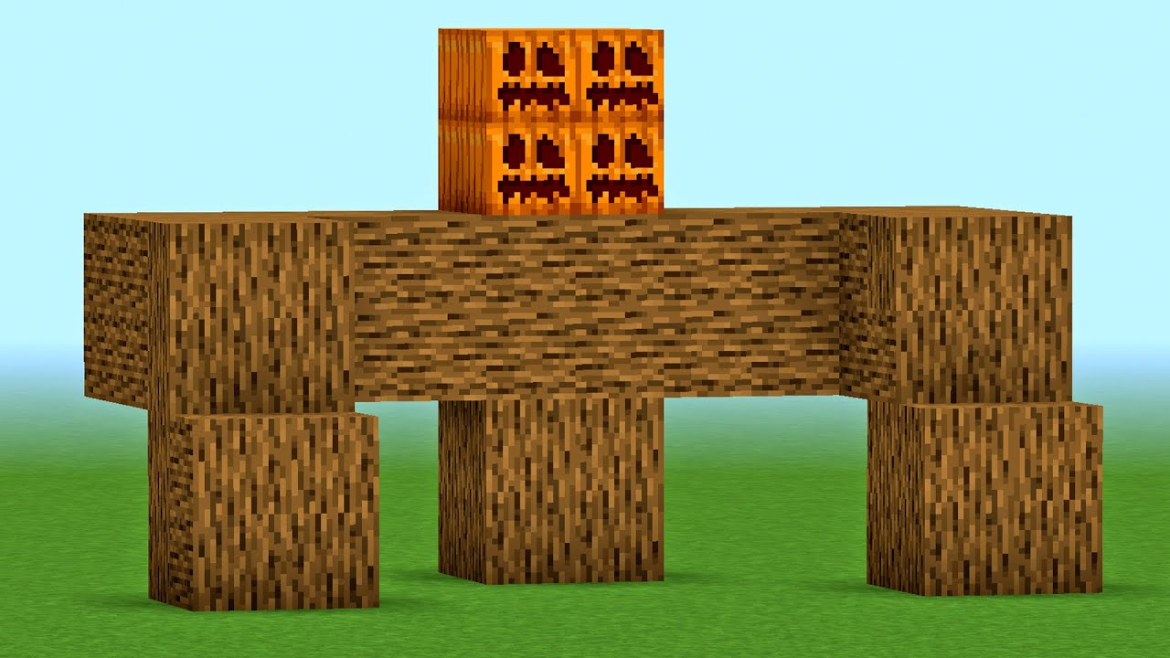Minecraft How To Summon Giant Oak Wood Golem ??? - YouTube