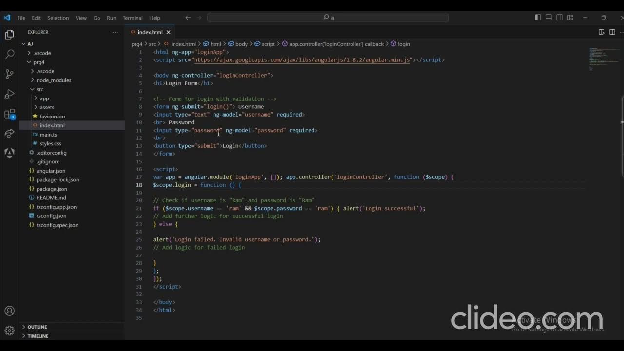 Angular JS and Node JS (21CSL581) - Program 8 - YouTube