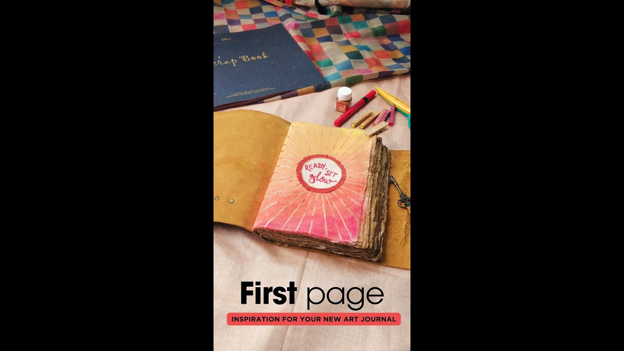 Creating an Art Journal First page | Art journal for beginners - YouTube