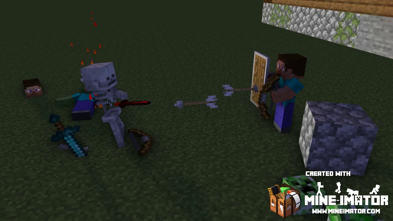 Minecraft Animation - Skeleton's death - YouTube