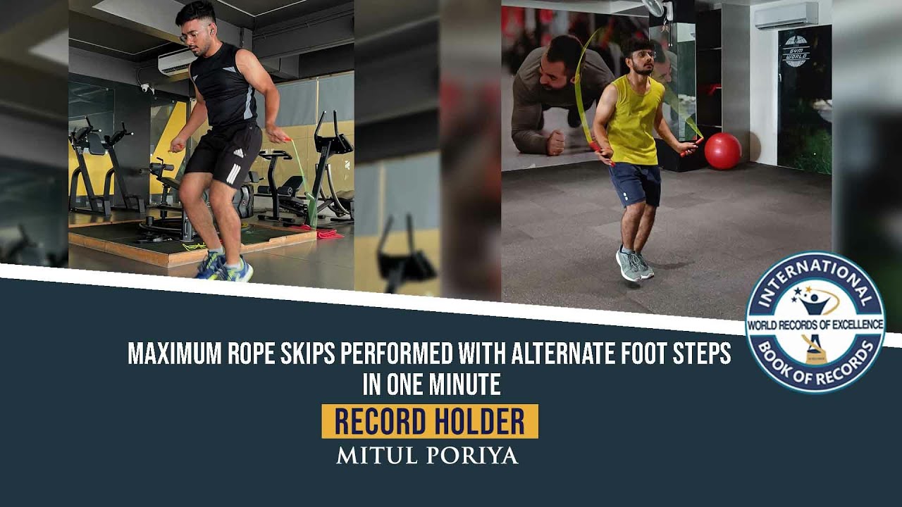 MAXIMUM ROPE SKIPS PERFORMED WITH ALTERNATE FOOT STEPS IN ONE MINUTE ...