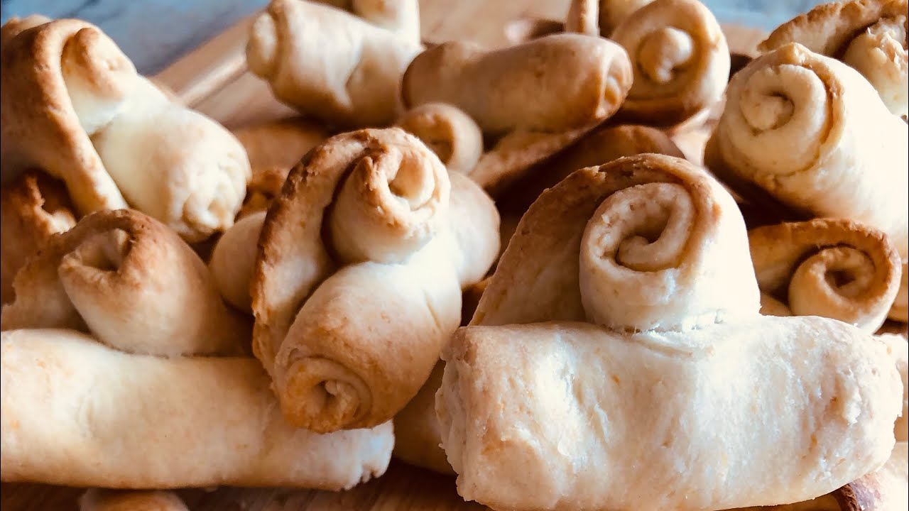 Cuernitos, pan con grasa o Cañoncitos súper fácil | Vanessa Fernández ...