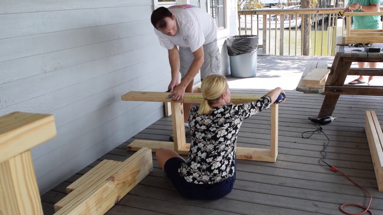 Building Opti & Laser Hiking Benches - YouTube