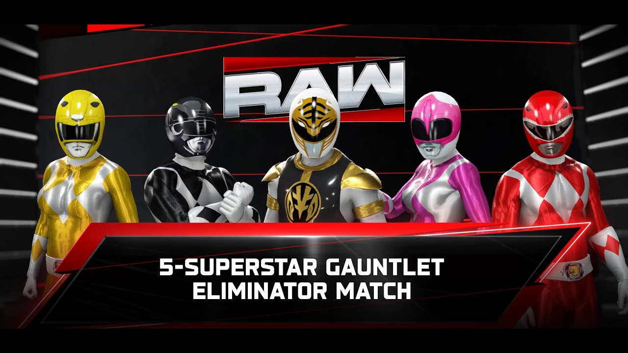 Power Rangers 5-Ranger Gauntlet Eliminator Match - YouTube