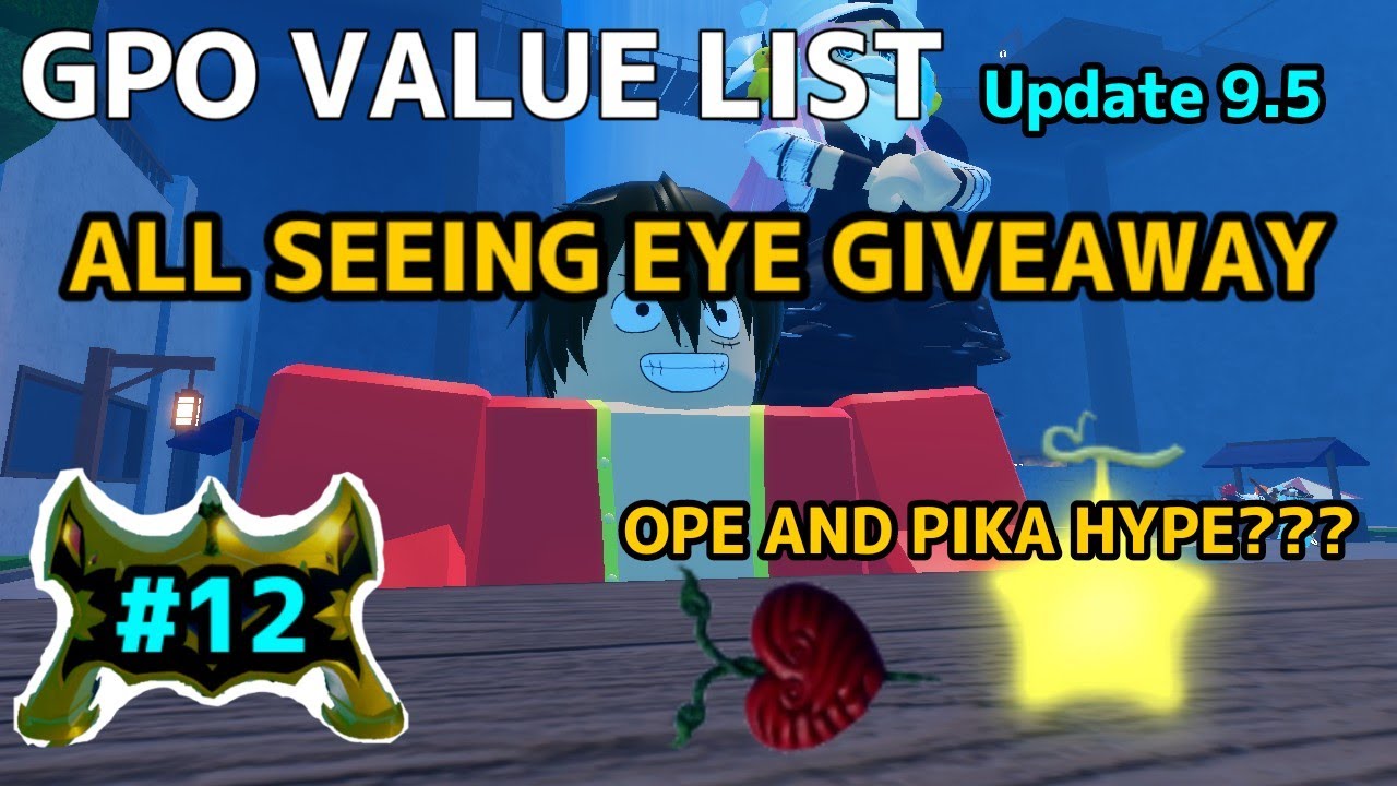 NEW GPO VALUE LIST UPDATE 9.5 #12 | OPE AND PIKA HYPE??? NEW PRESTIGE ...