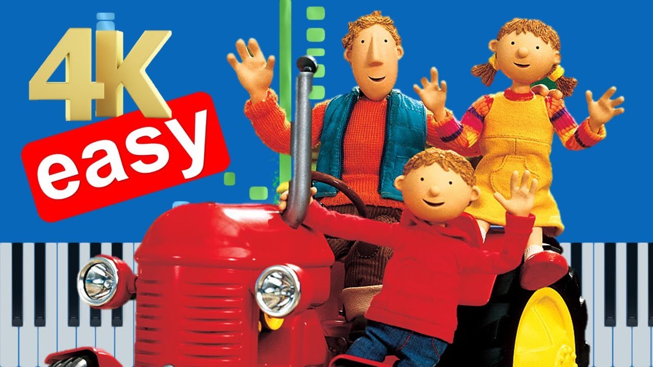 CBeebies - Little Red Tractor Theme Song (Slow Easy Medium) Piano ...