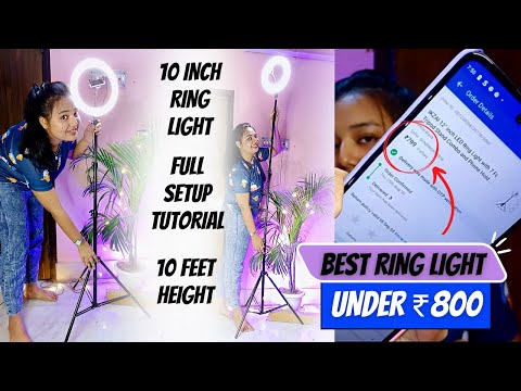 BEST RING LIGHT UNDER Rs1000 | flipkart ring light with stand/tripod | How to setup ring light ...